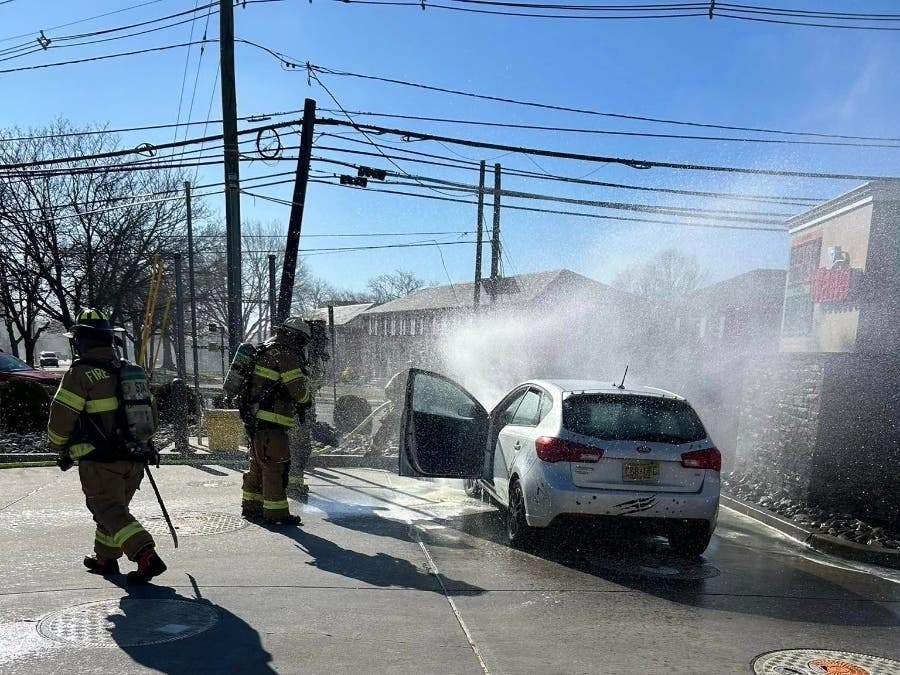 Car Catches Fire At Wawa Gas Station In Franklin