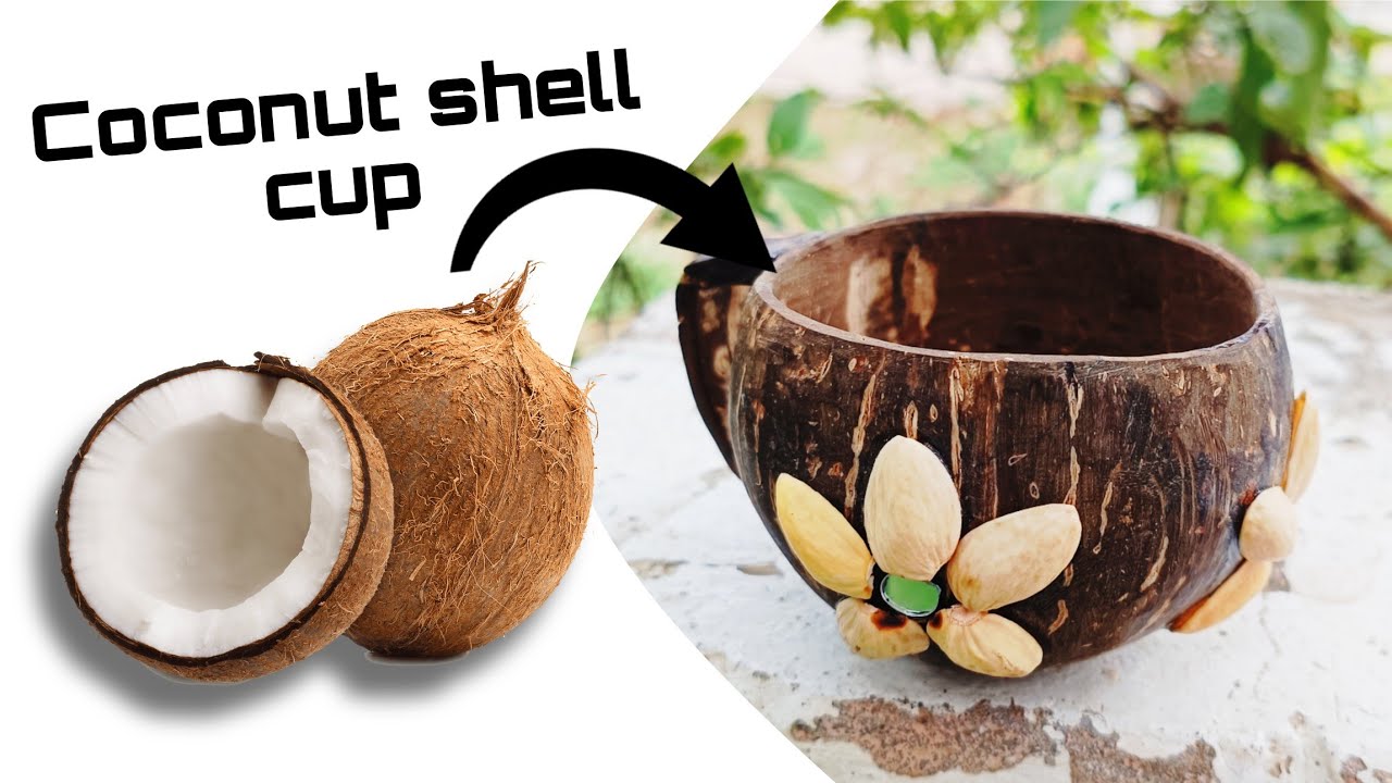 How to Make a Cup from a Coconut Shell – Easy DIY Coconut Shell Craft 🥥