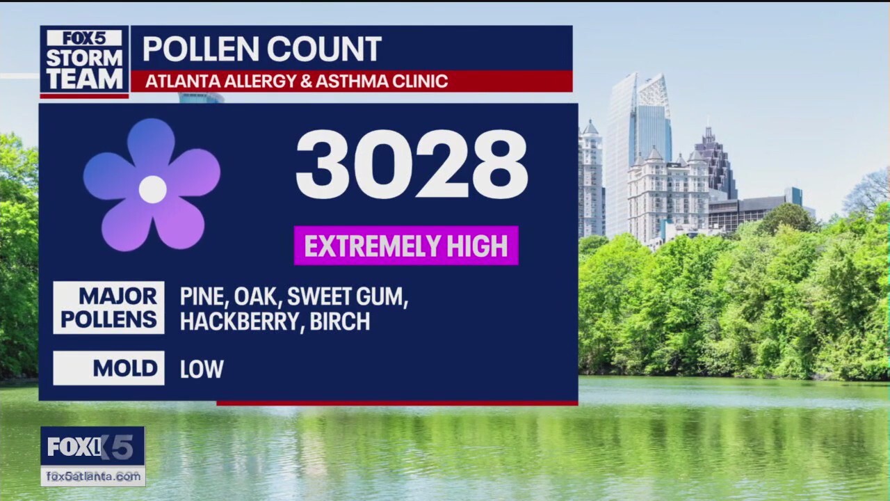 March 24's extremely high pollen count