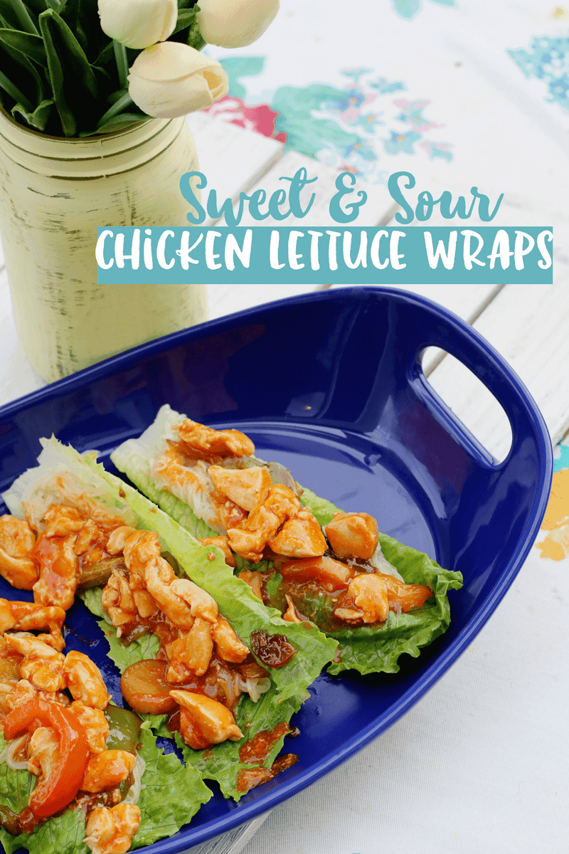 Sweet and Sour Chicken Lettuce Wraps