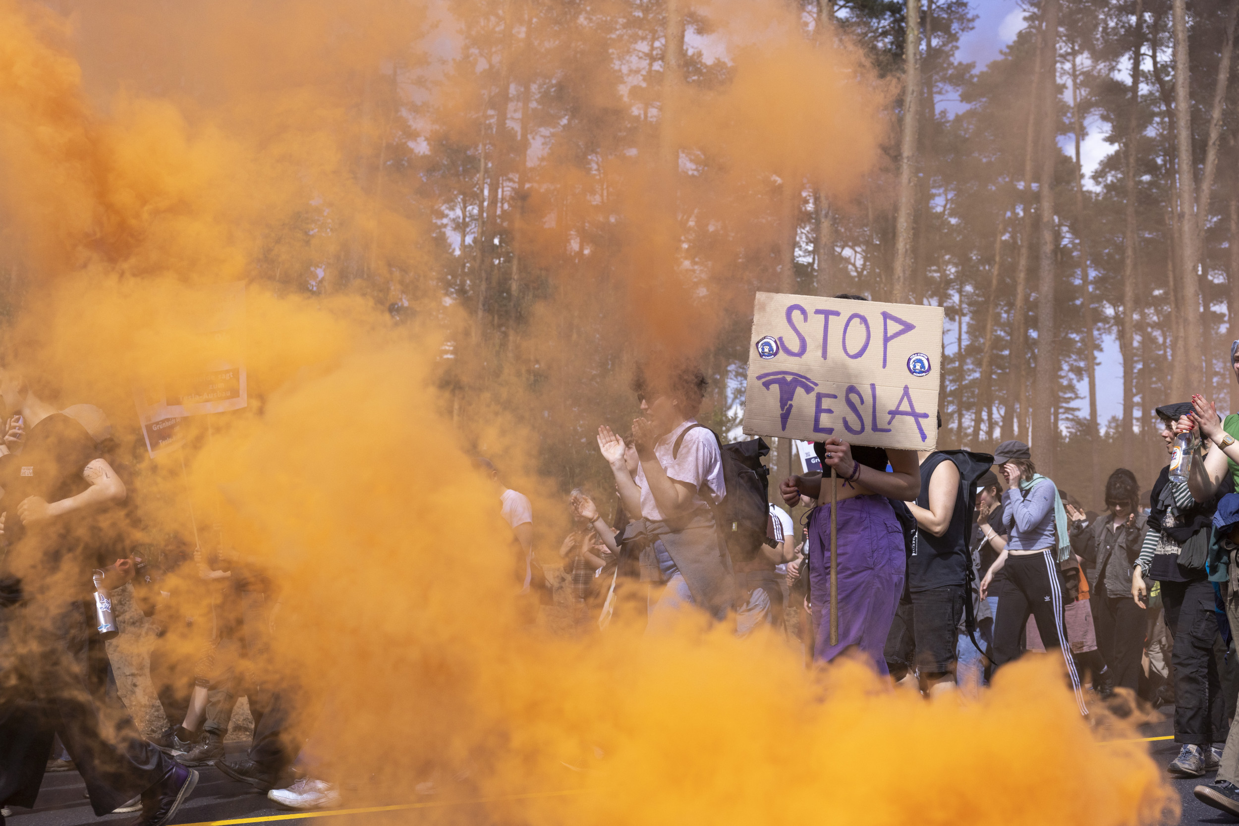 Florida Man Drives Car Into Tesla Protesters