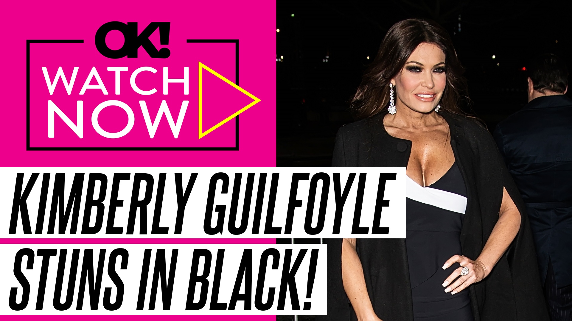 Single Kimberly Guilfoyle Rocks Low-Plunging Black Dress as She Poses ...