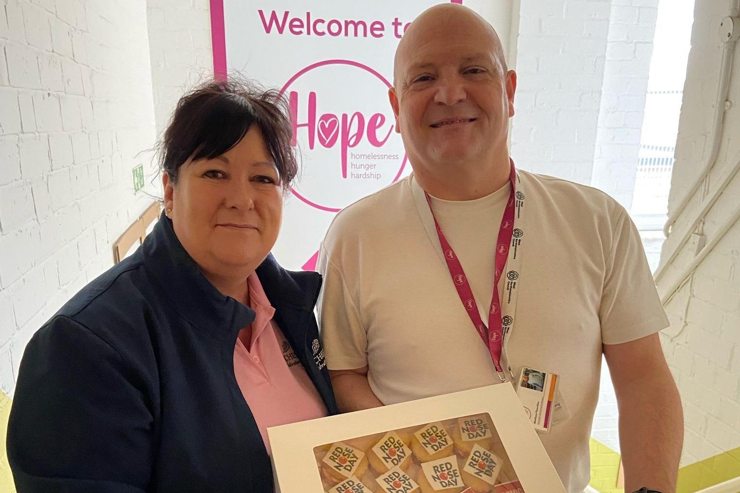 Red Nose at the ready with sweet donation to Northampton charity