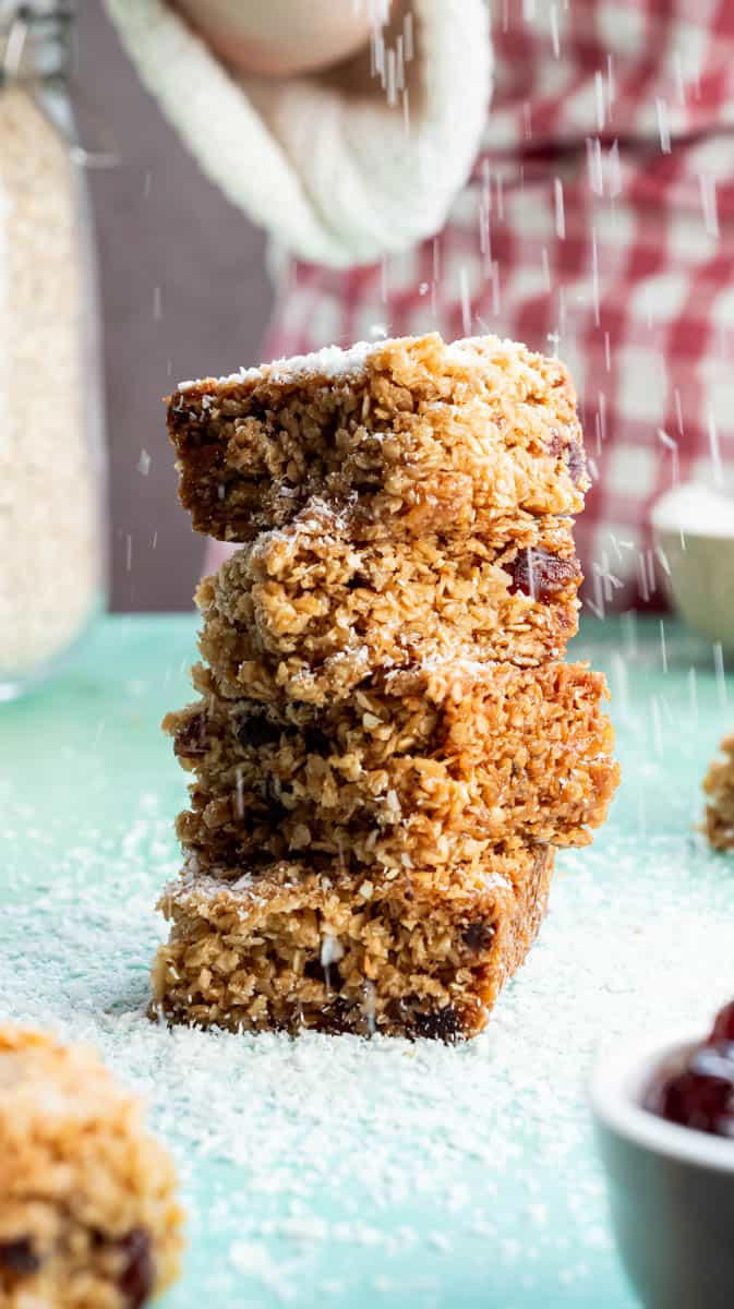 Cherry And Coconut Flapjacks - Sweet Oat Bars