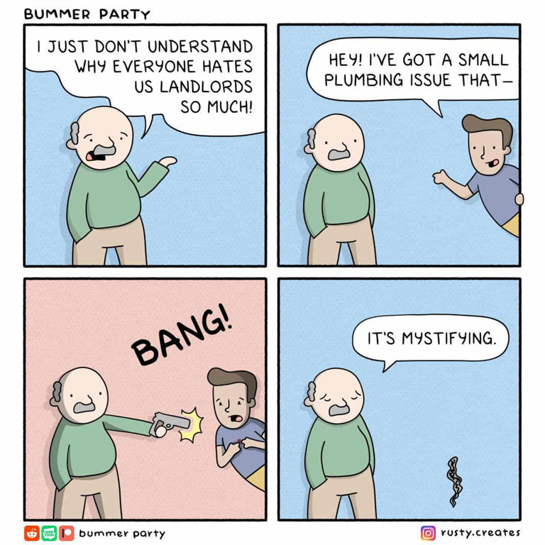 35 Hilarious Comics Taking Twists And Hard Left Turns From Bummer Party