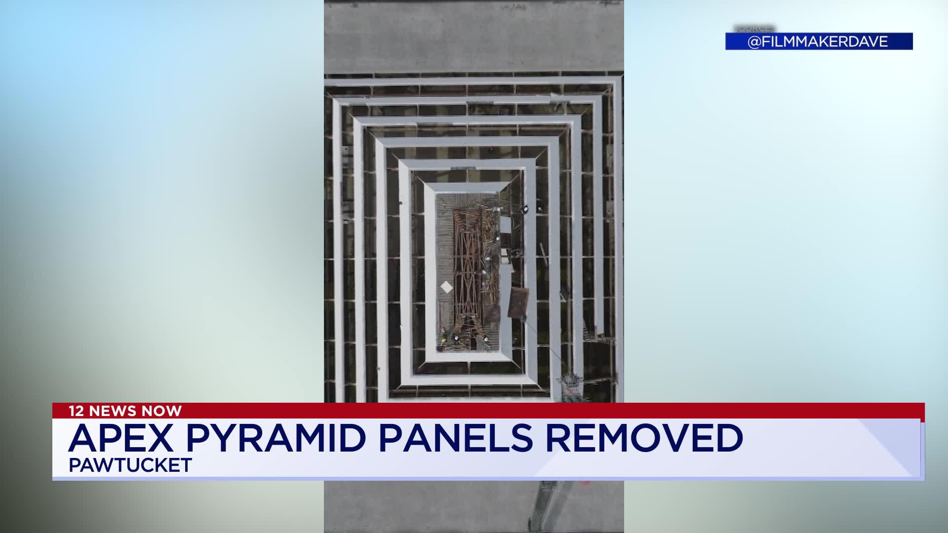Video Now: Apex pyramid's panels removed over safety concerns