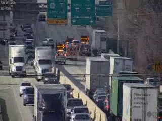 Crash partially blocking traffic on I-83