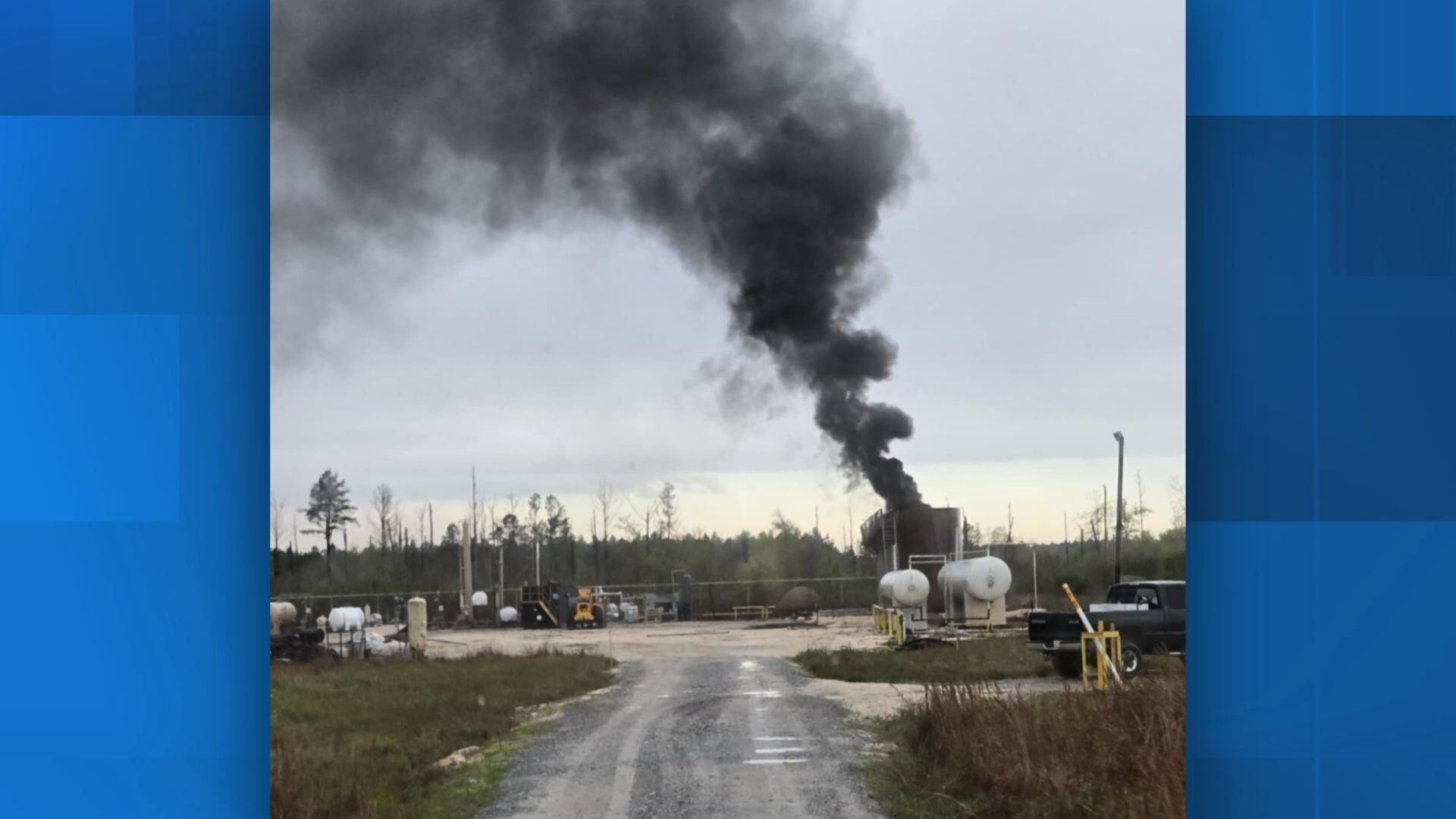 Oil tanks catch fire after being struck by lightning, firefighters say