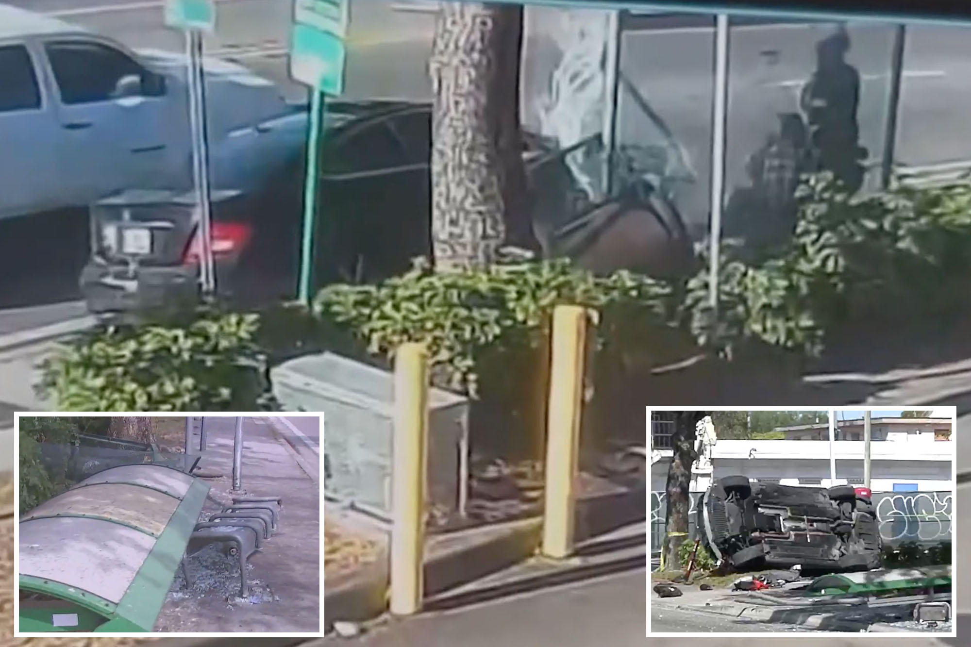 Wild video shows car plow into bus stop in deadly crash — now driver is ...