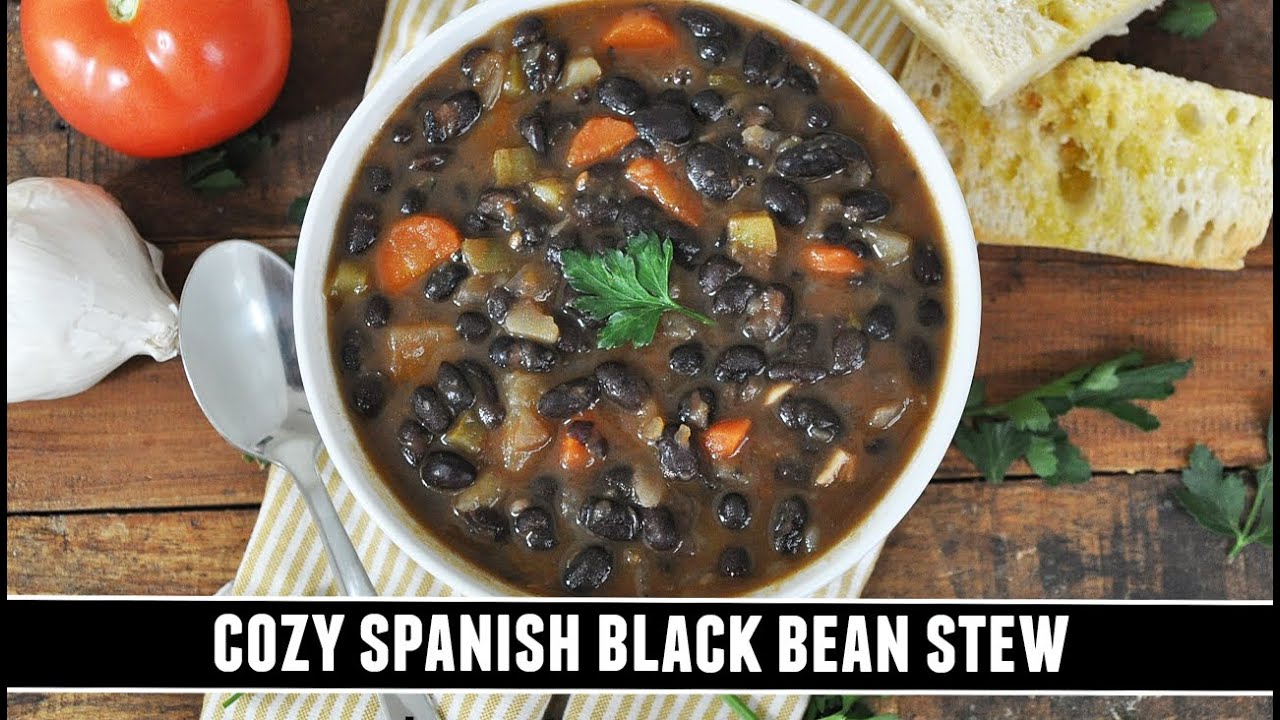 COZY Spanish Black Bean Stew Quick & EASY One-Pot Recipe