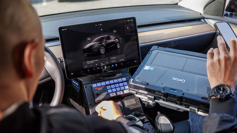 Can an EV Make a Good Police Car? We Test Unplugged Performance’s Cop Tesla