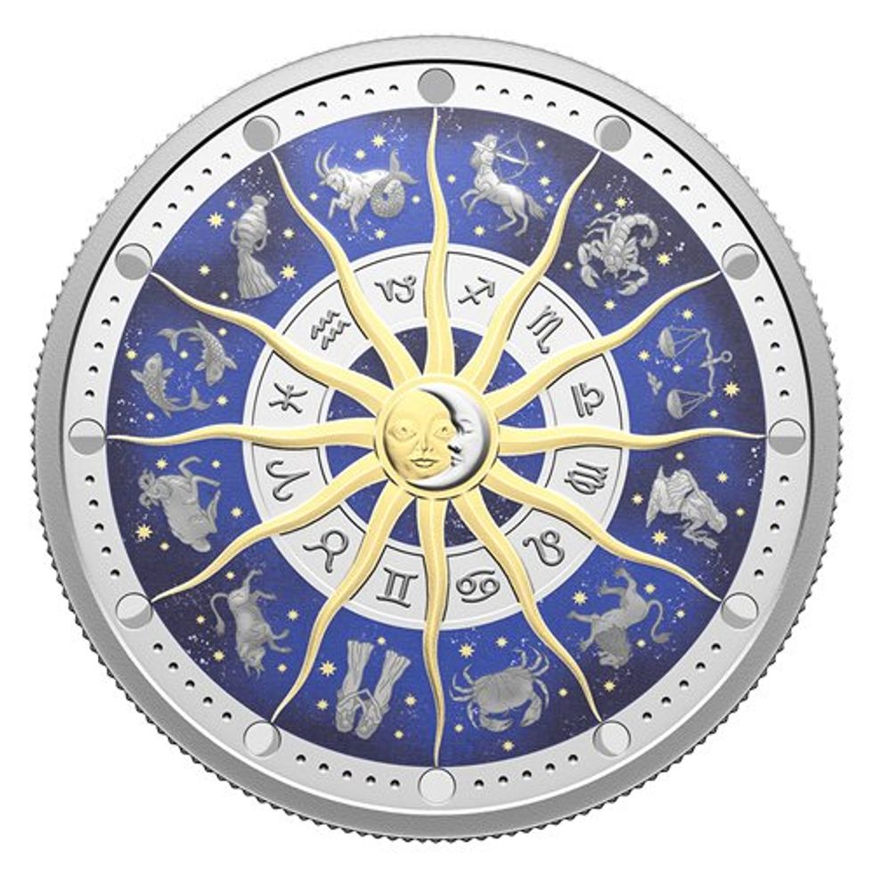Canada's new $30 zodiac coin features the sun and moon intertwined ...
