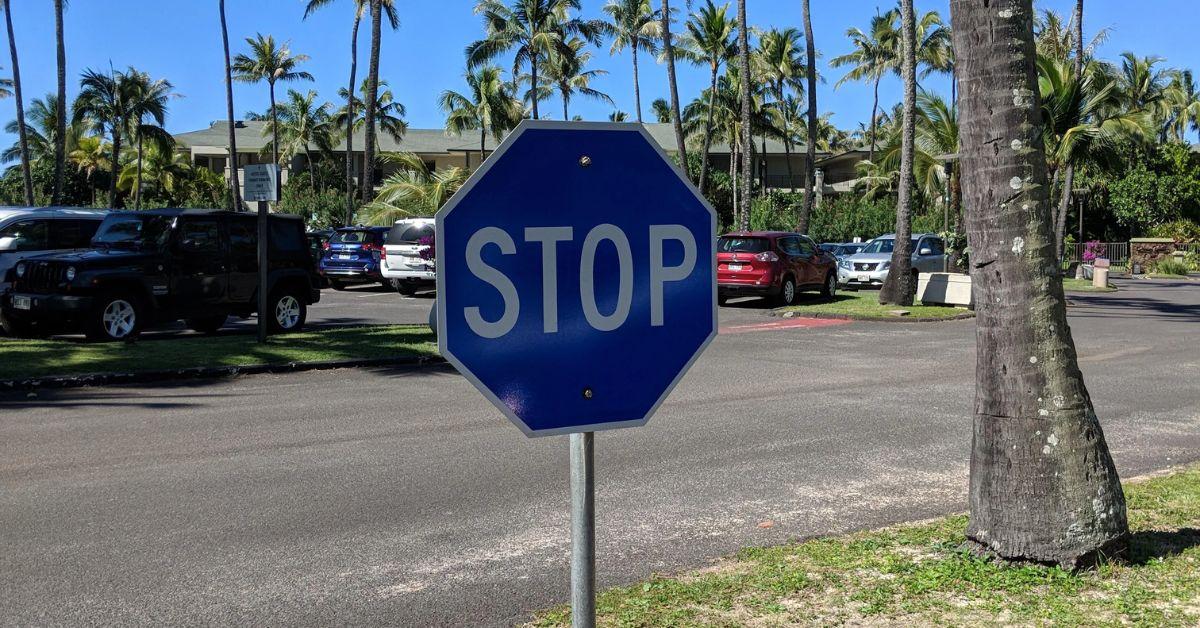 A Blue Stop Sign Still Means to Stop, as You Might Have Guessed From ...
