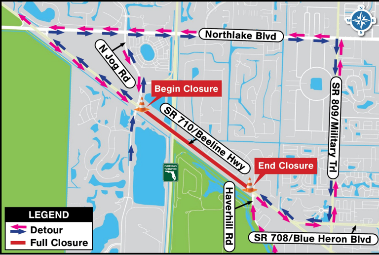 Some Florida's Turnpike and Beeline Highway exits will briefly be ...