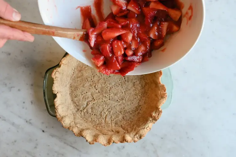 Homemade Strawberry Pie with Fresh Strawberries