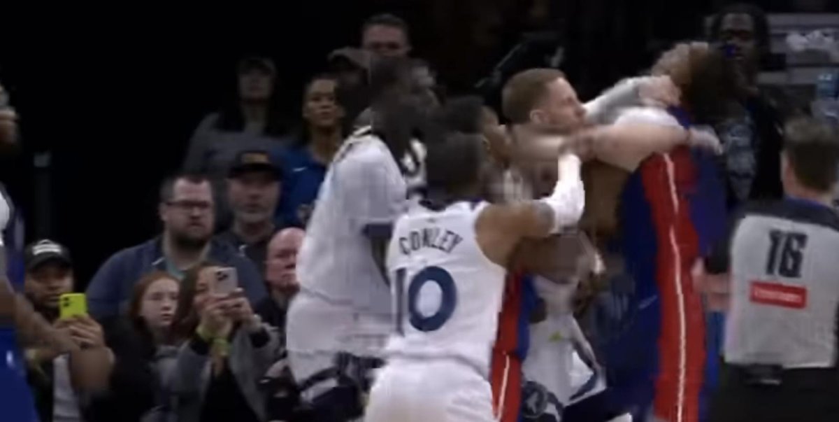 Watch: Detroit Pistons-Minnesota Timberwolves brawl spills into crowd ...