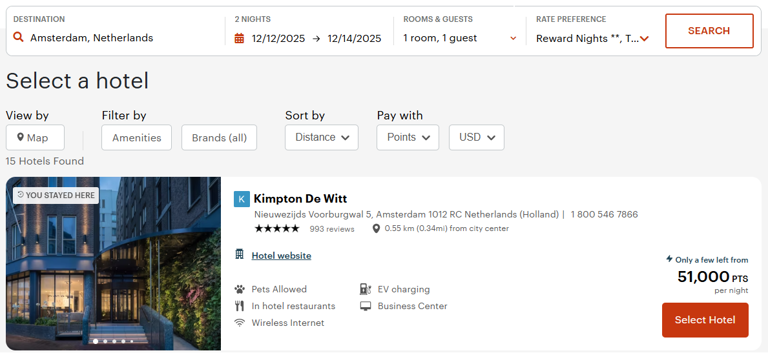 How to redeem points with the IHG One Rewards program