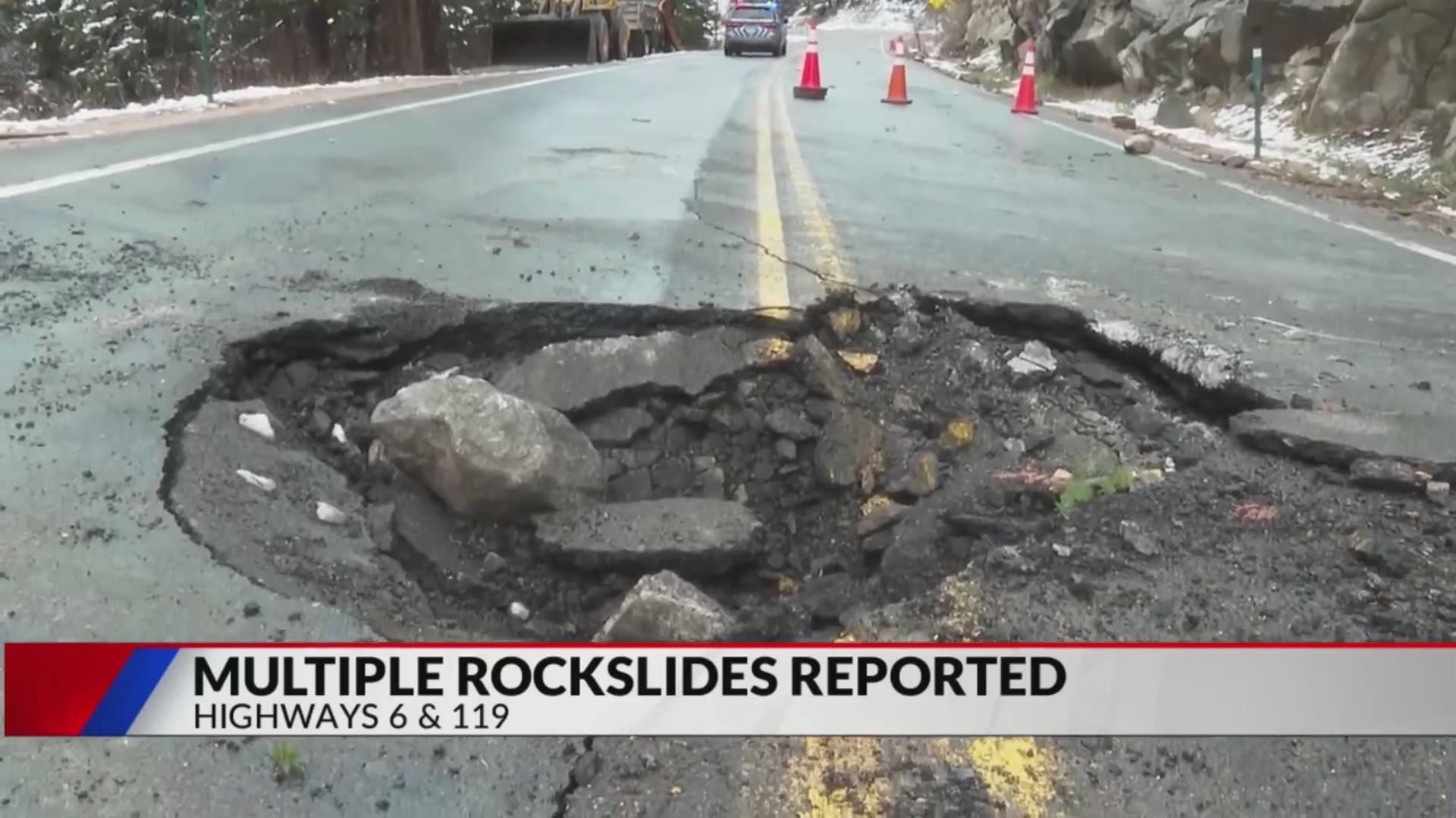 5 rockslides reported in Colorado on Saturday