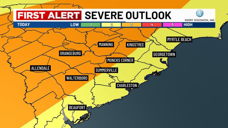 FIRST ALERT: Line of storms to move into Lowcountry Monday afternoon