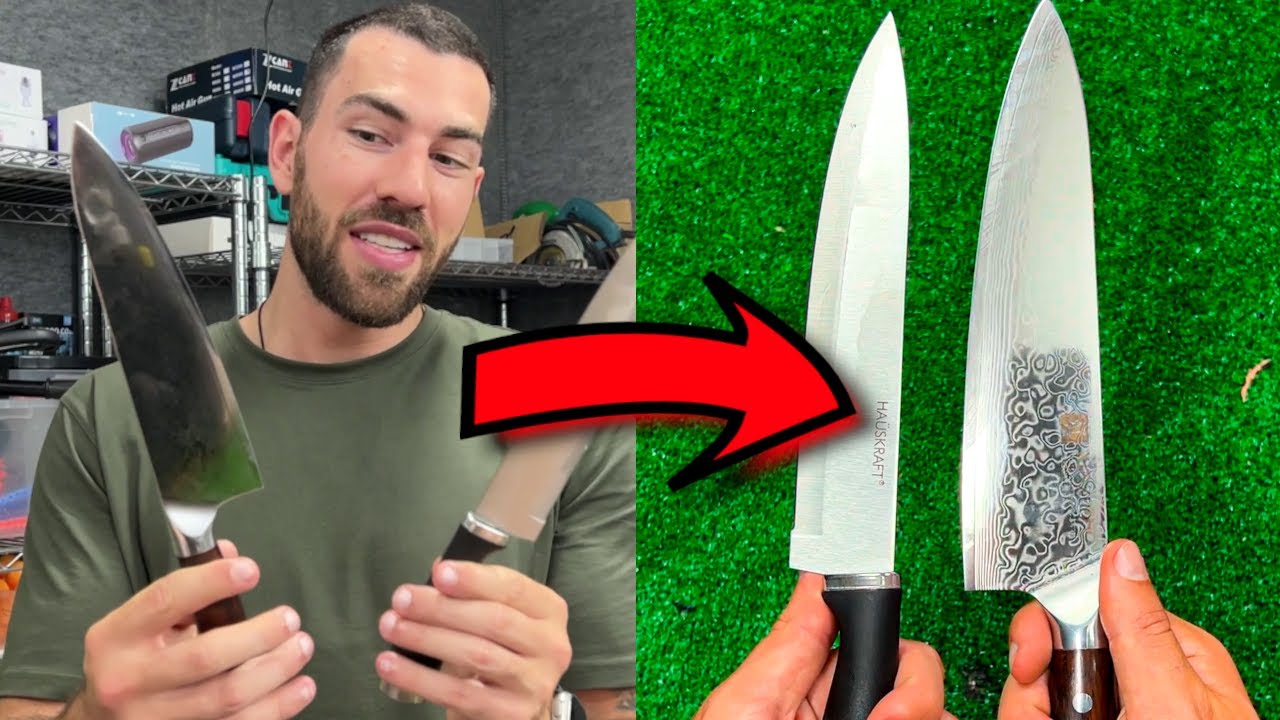 Comprei a faca de cozinha mais barata e mais cara da internet (R$ 20 x ...