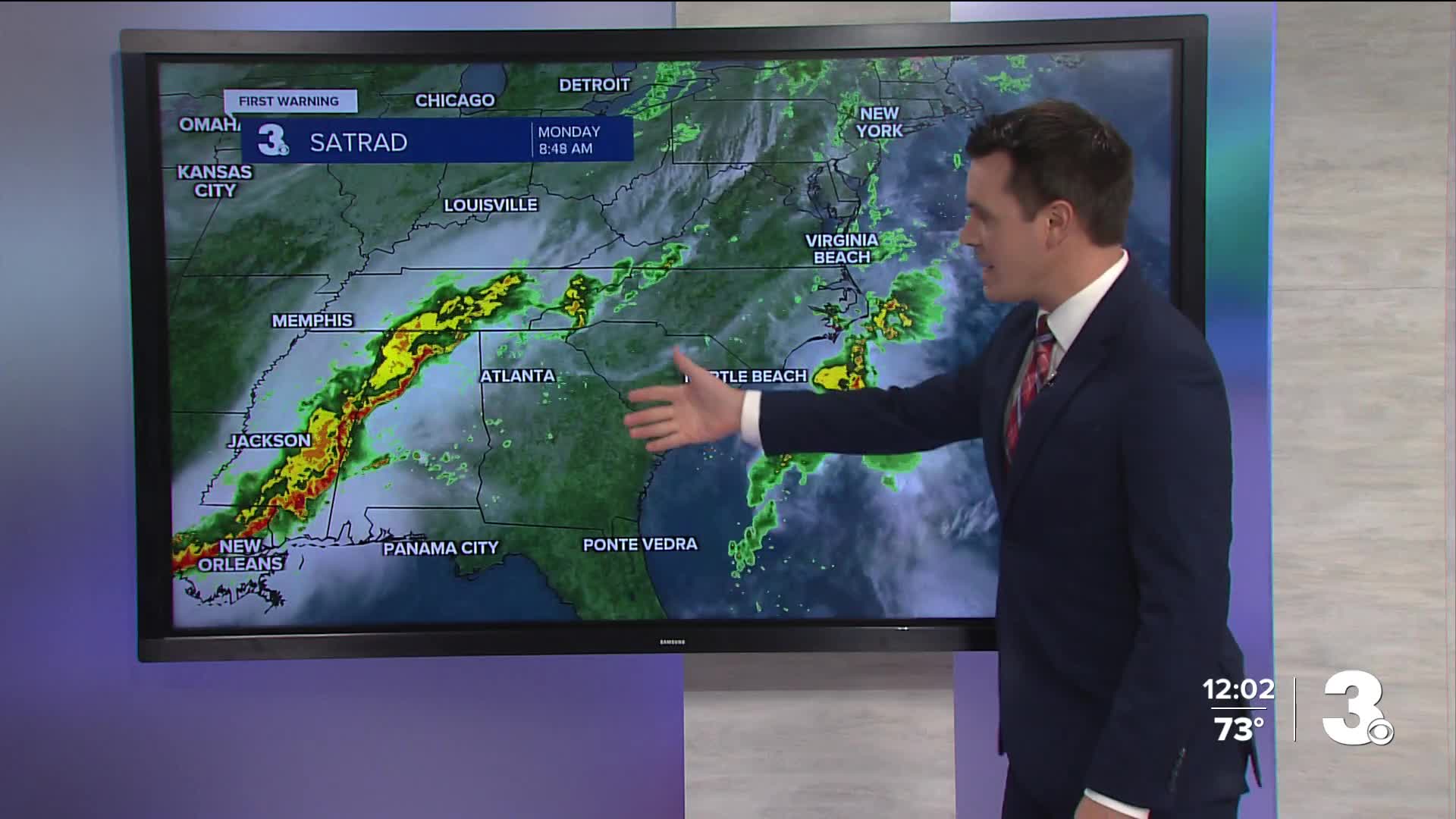 Severe storm threat Monday: when is the biggest chance for storms?