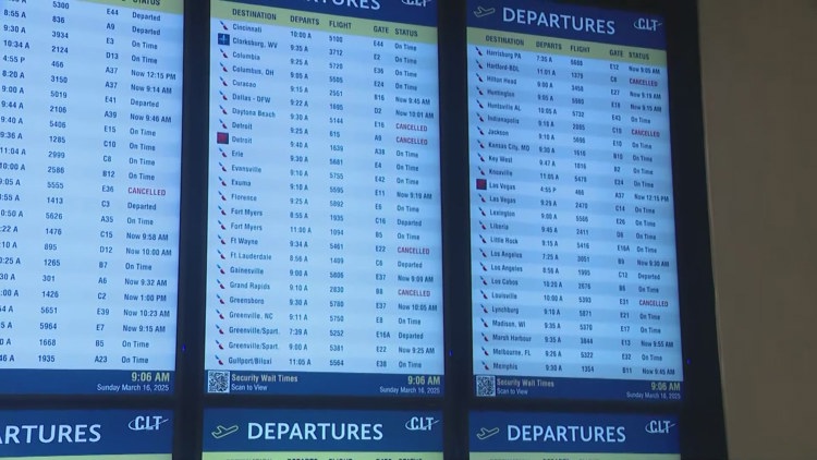 Ground stop lifted at Charlotte airport after thunderstorms