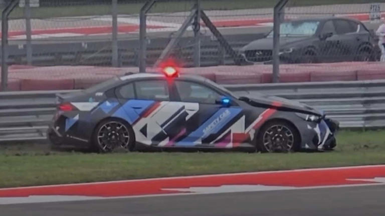 Watch In Agony as BMW M5 Safety Car Crashes