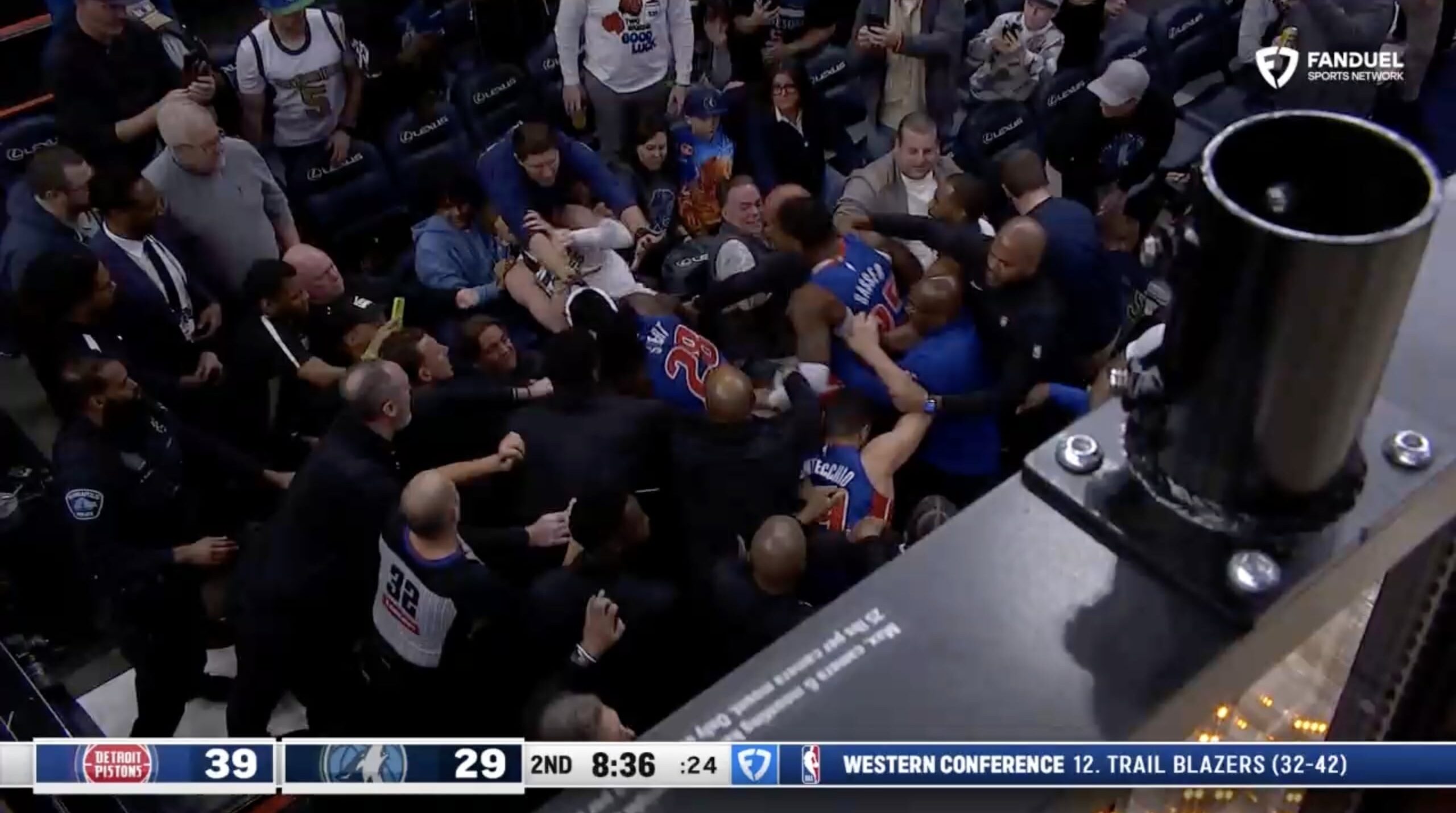 WATCH: Wild Brawl Between Pistons and Timberwolves Spills Into the ...