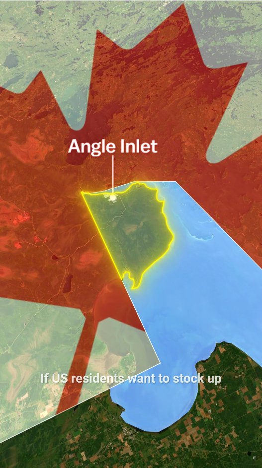 Inside the US towns left completely surrounded by Canada