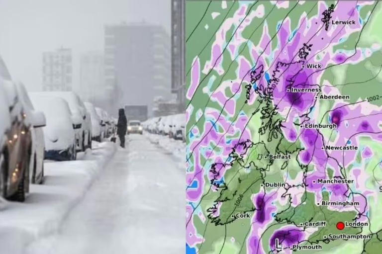 Exact date snow will hit as almost all of UK to be covered