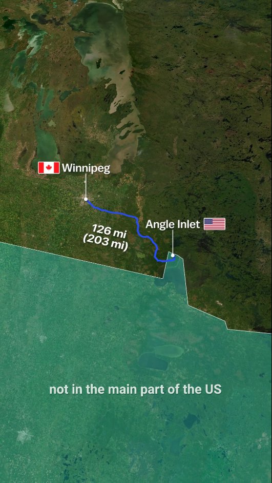 Inside the US towns left completely surrounded by Canada