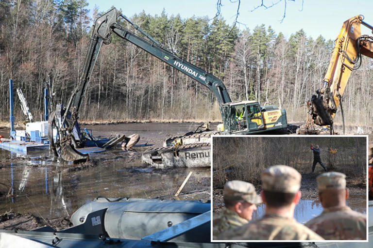 US Army vehicle recovered from Lithuanian swamp as fate of 4 missing ...