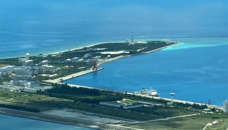 Watch: Plane Video Captures Chinese Military Bases in South China Sea