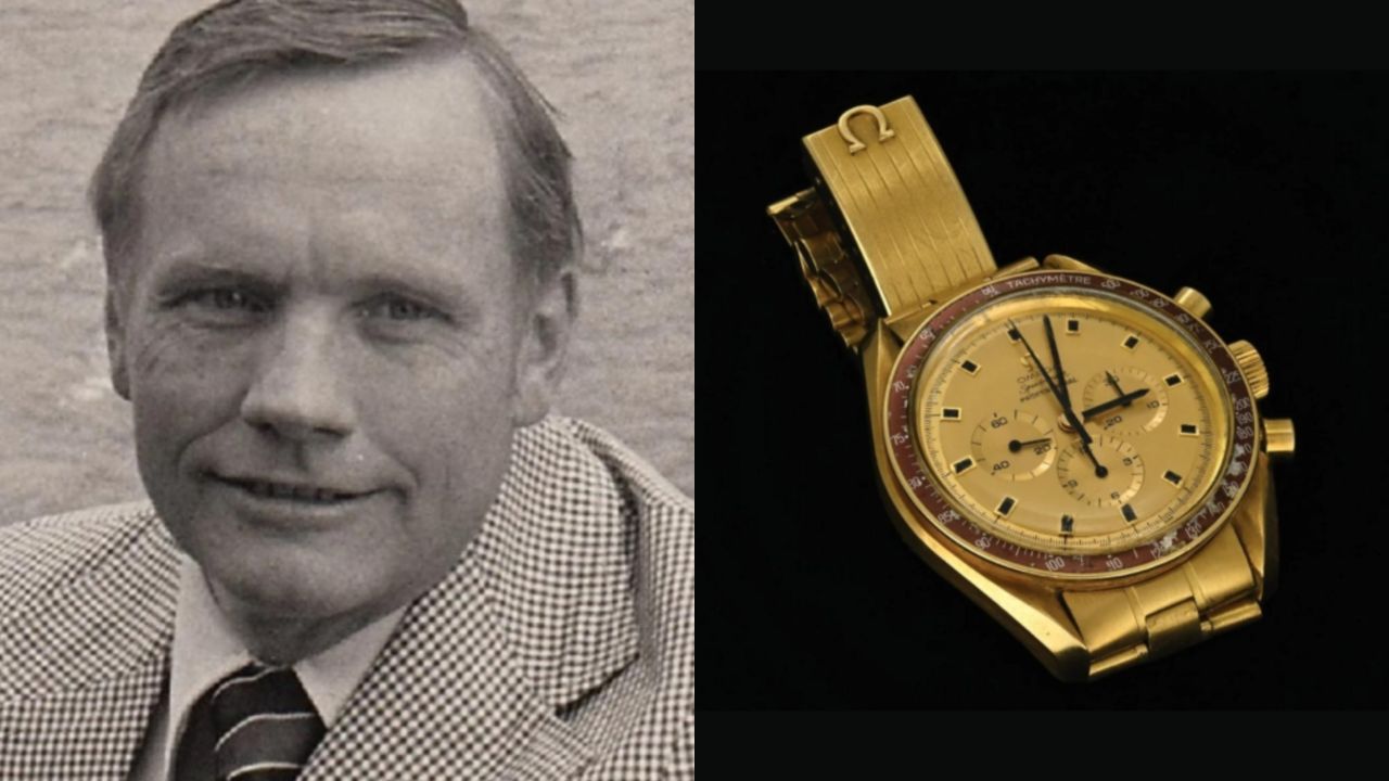 Omega Speedmaster en or de Neil Armstrong, qui n’est même pas allé sur ...
