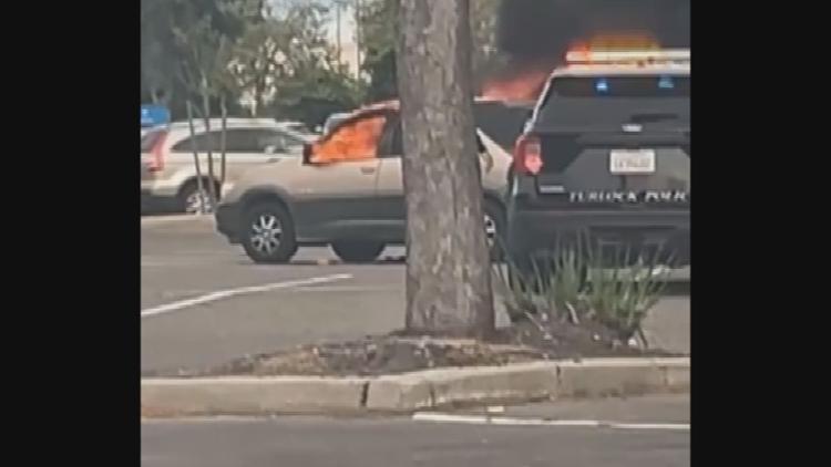 1 suffered severe burns after vehicle fire at Walmart in Turlock
