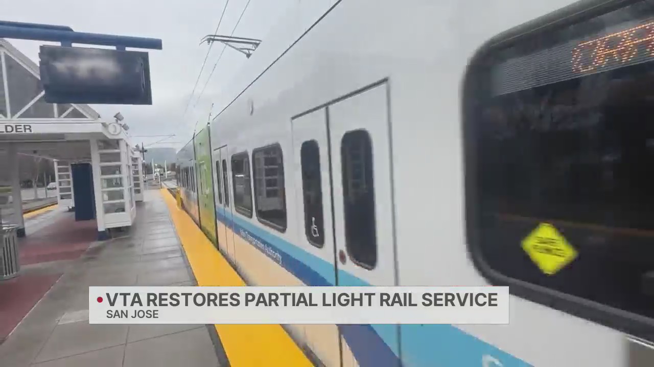 VTA partially restores light rail service