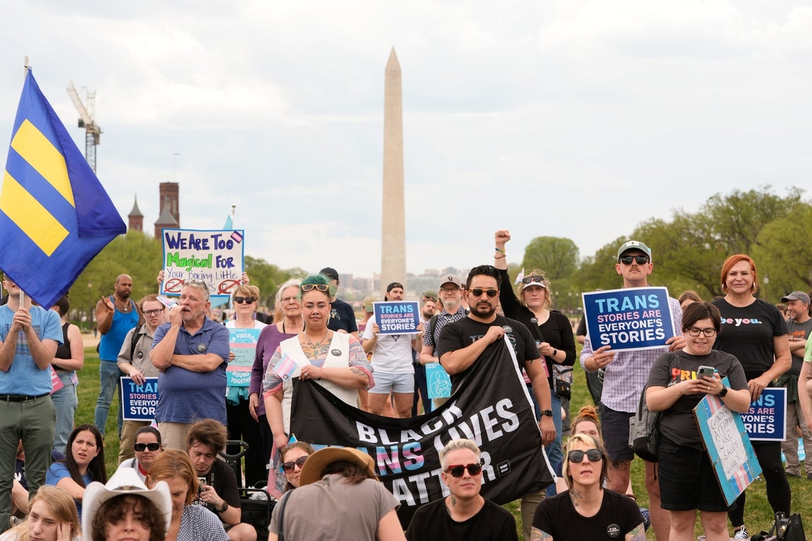 Activists rally in Washington for Transgender Day of Visibility