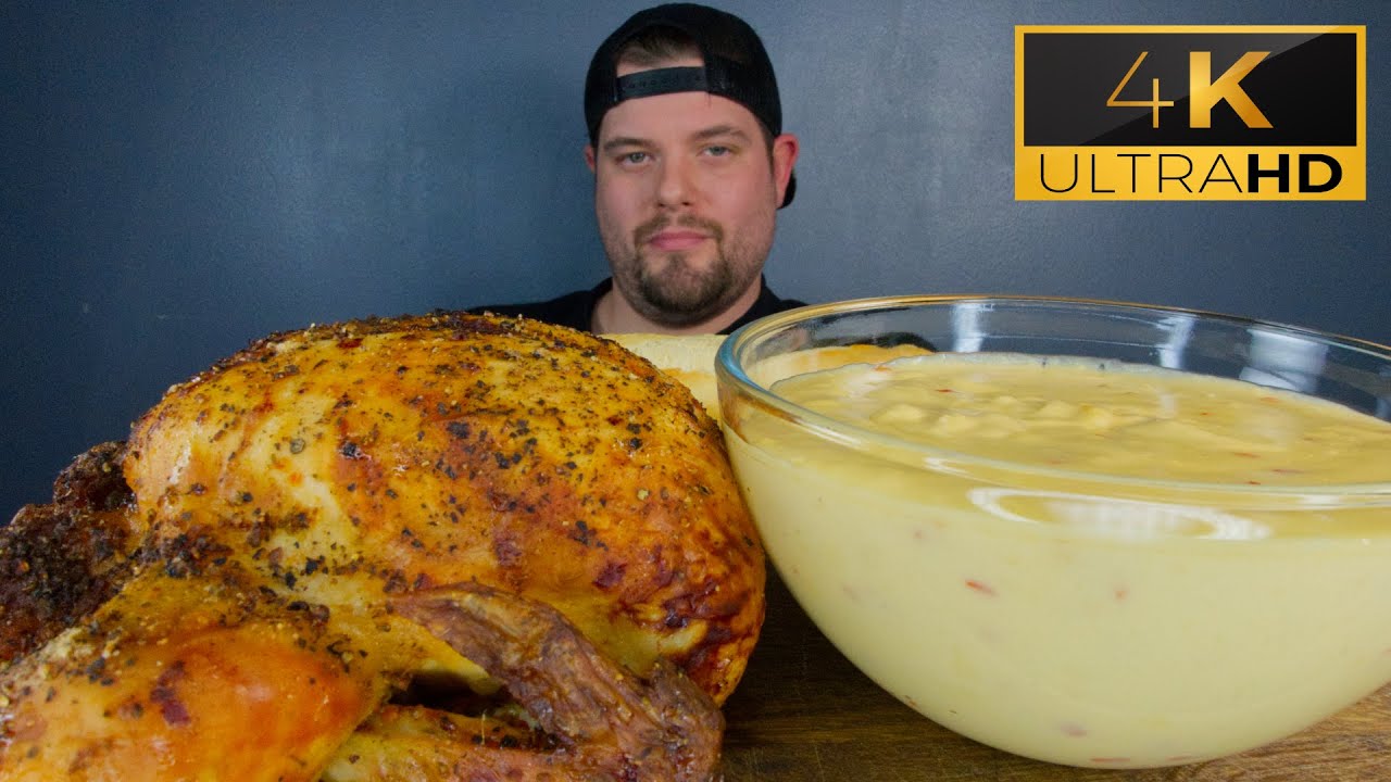 ASMR Whole Rotisserie Chicken & Chili Cheese Sauce Mukbang ¦ Dave Kay ASMR
