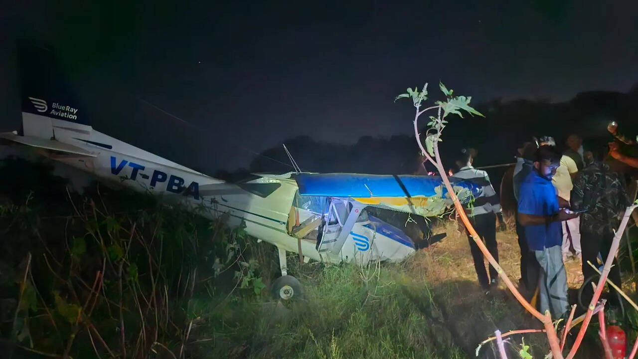 Trainer Aircraft Crashes In Gujarat's Mehsana After Mid-Air Technical ...