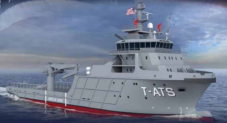 US Navy christens Navajo-class T-ATS tug, USNS Billy Frank Jr