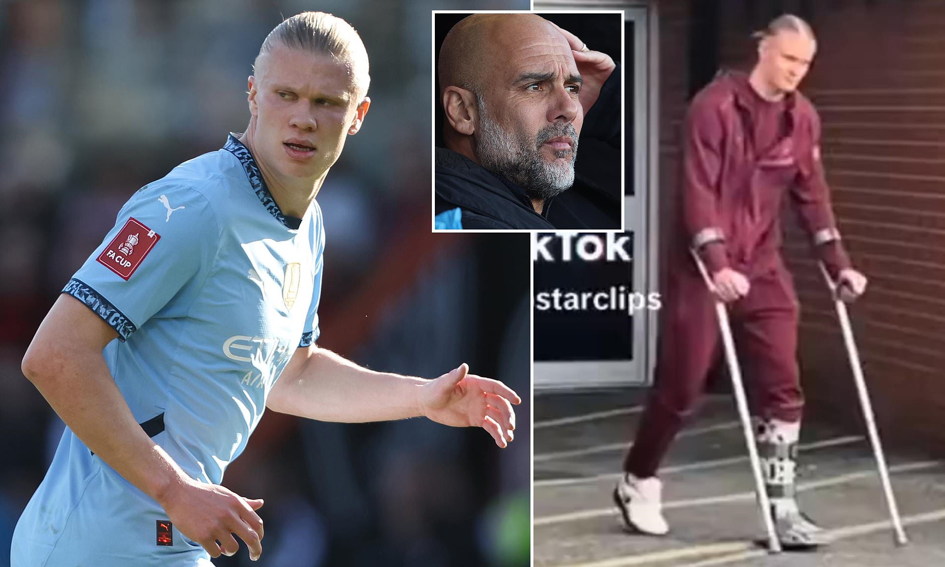 Man City give worrying injury update on Erling Haaland after the ...