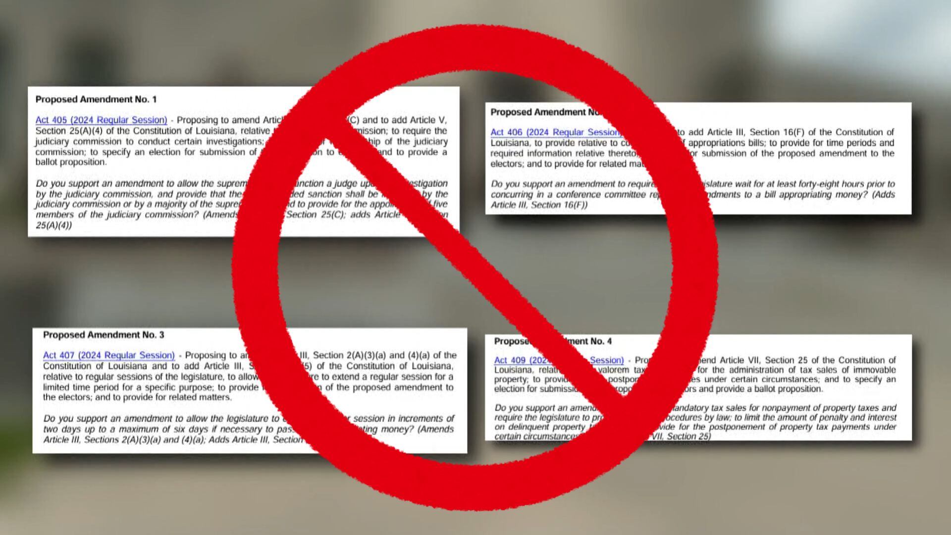 Louisiana says ‘NO’ to 4 constitutional amendments