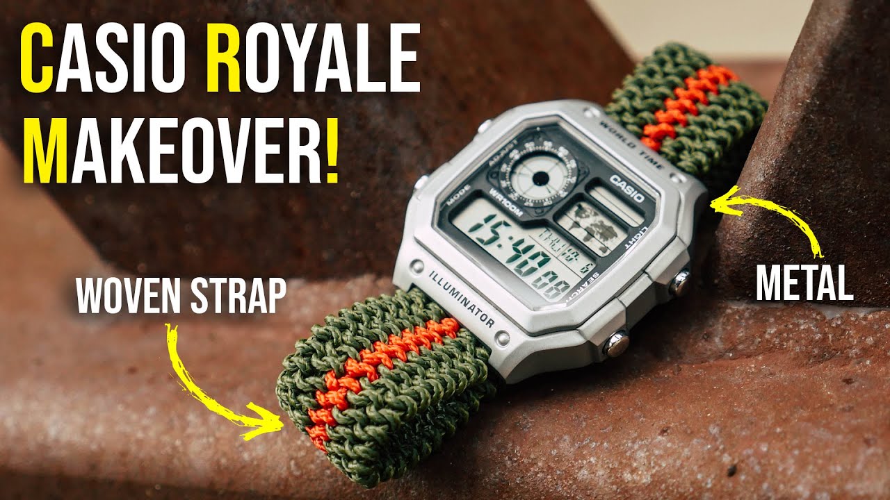 IT'S TIME For A Snake Knot Watch Strap! ¦ SKXMod Casio Royale AE-1200