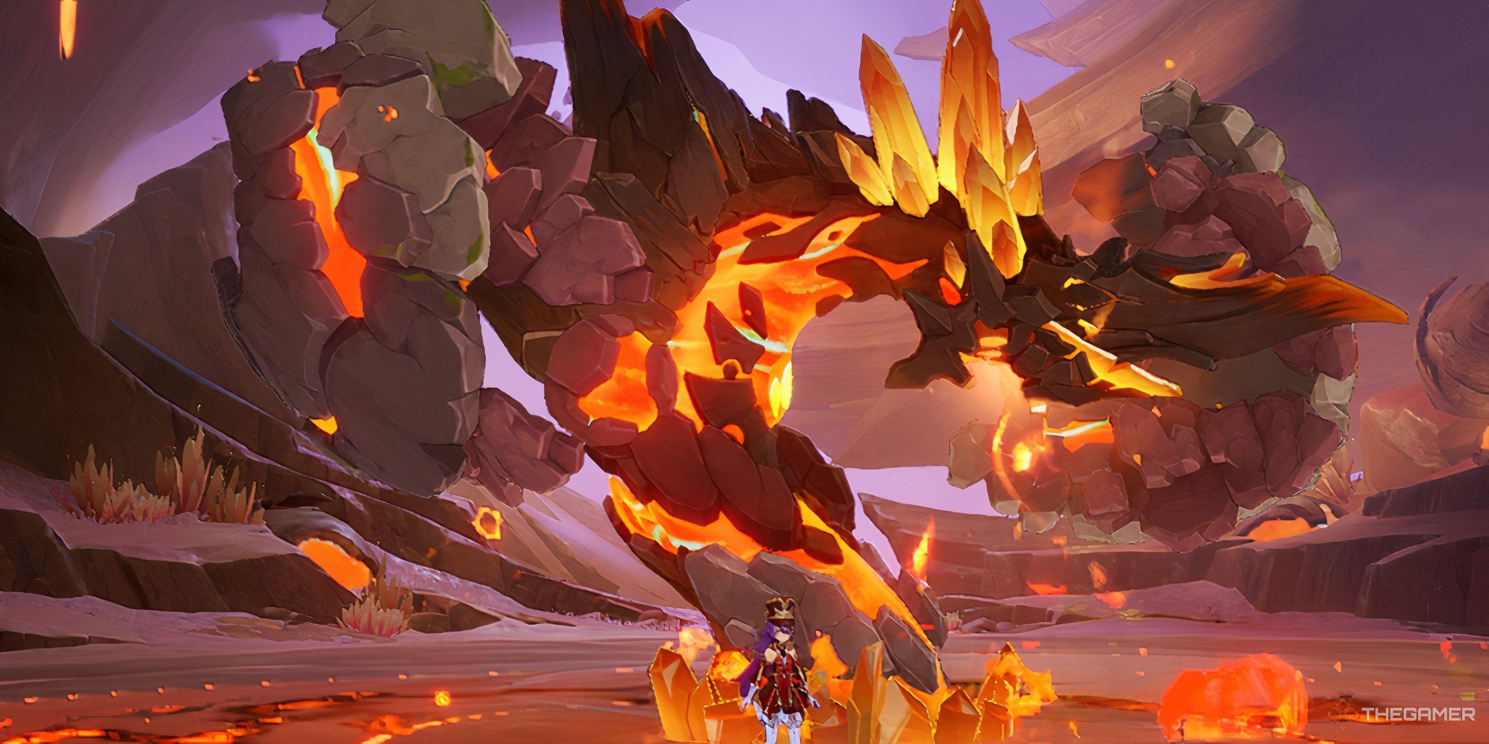 How To Defeat The Lava Dragon Statue In Genshin Impact