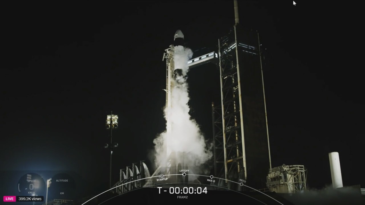 Watch again: Launch of SpaceX Fram2 crewed mission