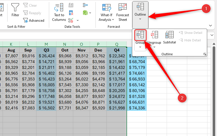 Don’t Hide and Unhide Columns in Excel—Use Groups Instead
