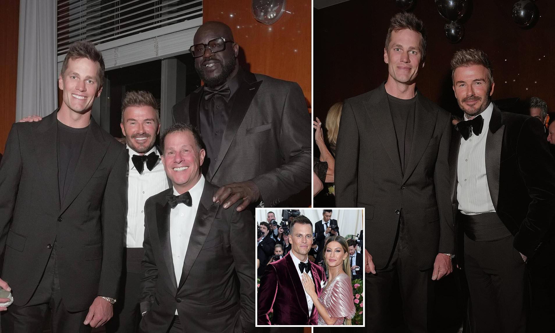 Revealed: The mystery woman pictured with Tom Brady at David Beckham's birthday bash