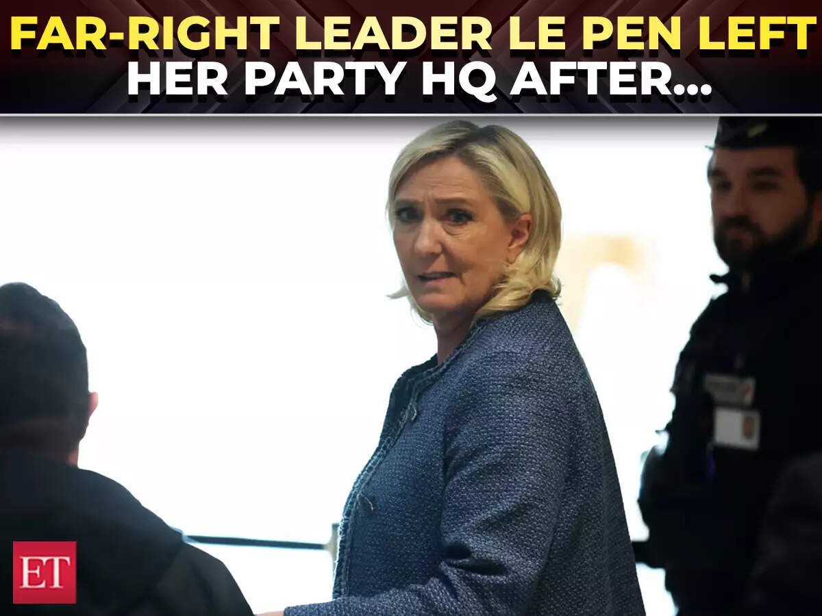 French far-right leader Le Pen left party HQ as the Court barred her ...