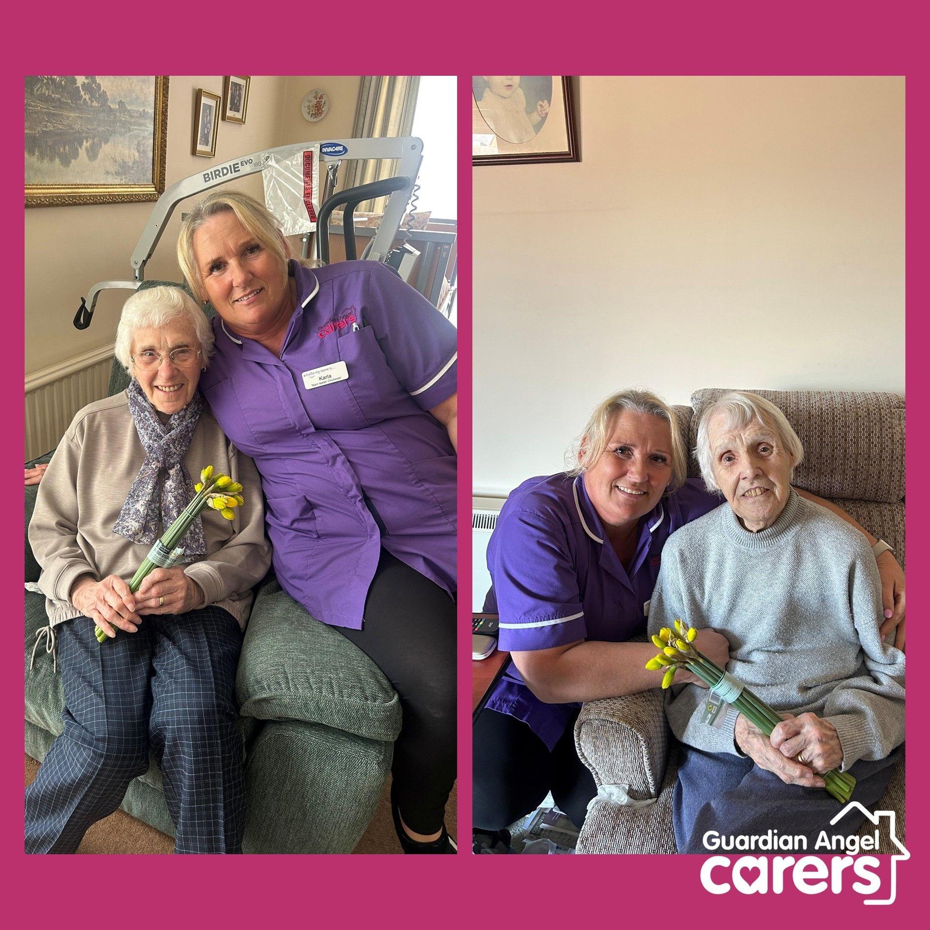 Guardian Angel Carers deliver smiles and flowers in Chichester this ...
