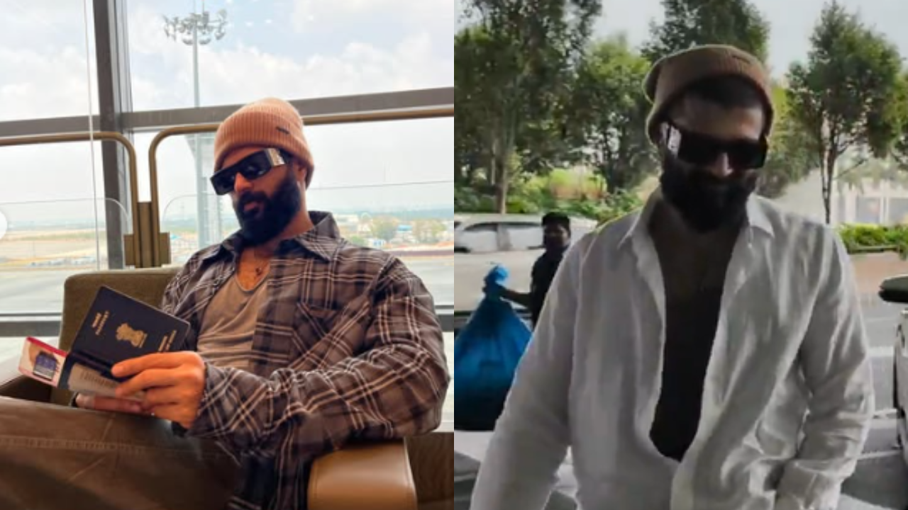 Vijay Deverakonda turns heads with his signature style at the airport
